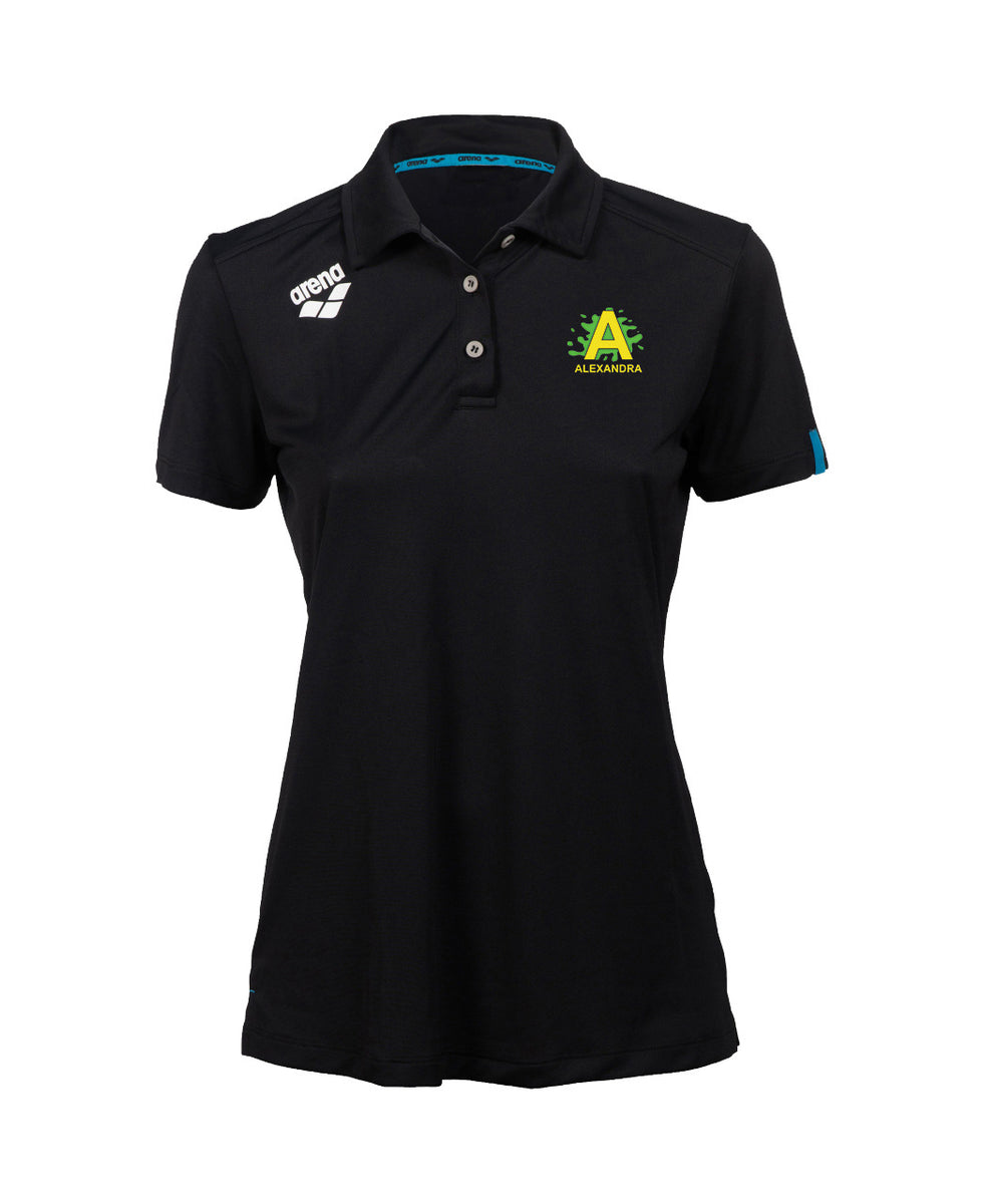 Alexandra Women's Solid Polo - Black – Arena Water Instinct NZ