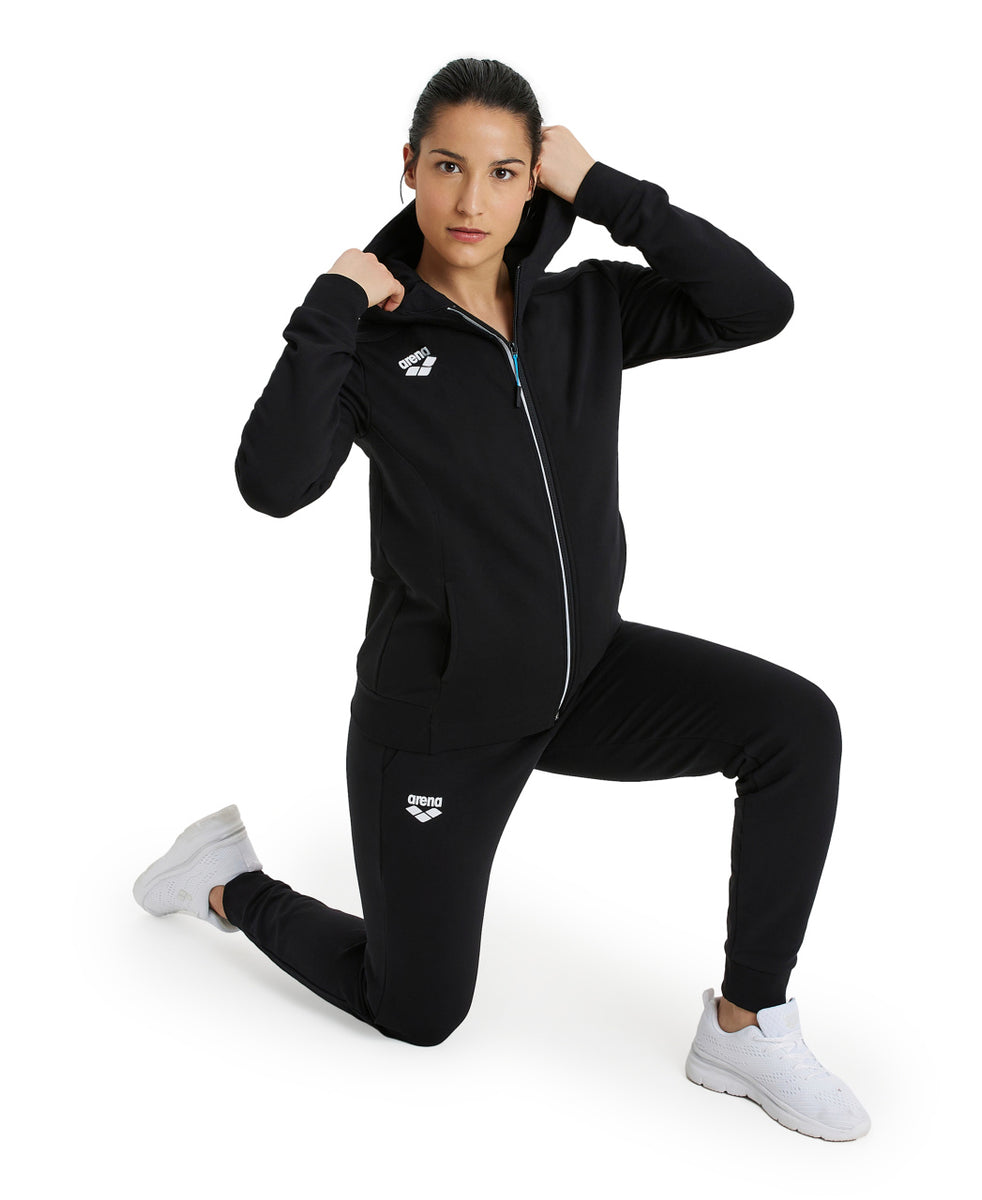 Arena Team Women's Hooded Panel Jacket - Black – Arena Water Instinct NZ