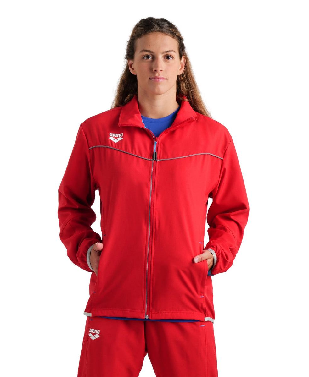 Arena Team Unisex Panel Jacket - Red – Arena Water Instinct NZ