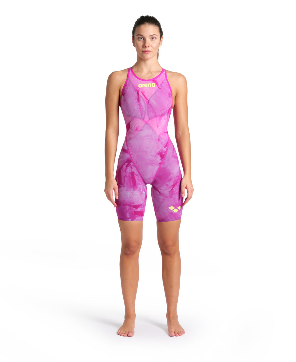 arena Tie-Dye Collection Women's Open-Back Powerskin Carbon Glide Knee ...
