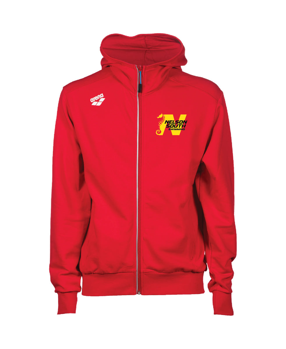 Nelson South Unisex Hooded Panel Jacket - Red – Arena Water Instinct NZ