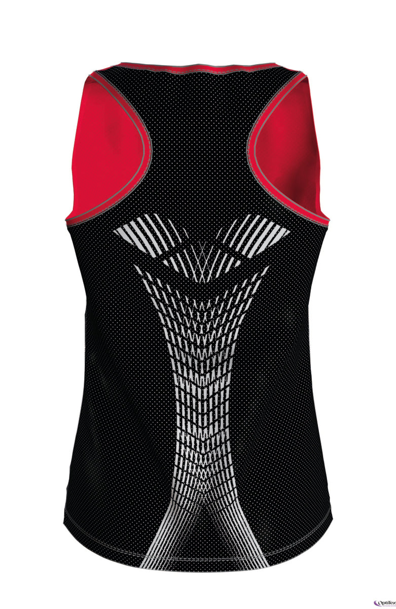 Arena Women's Running Tank Top - Fluo Red-Black – Arena Water Instinct NZ