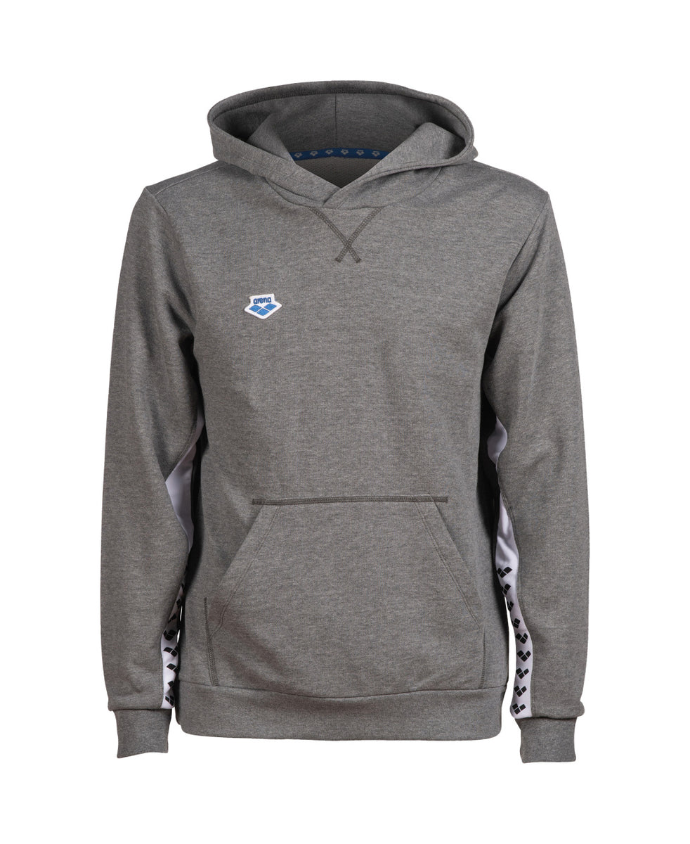Unisex Arena Icons Hooded Sweat Solid Dark Grey Melange-White-Black ...
